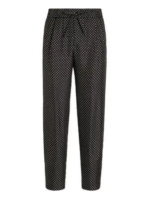 Dolce & Gabbana Polka Dot-print Silk Twill Trousers - Multicolor