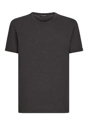DOLCE & GABBANA T-shirt M/corta Giro - Man T-shirts And Polos Gray Cotton 44