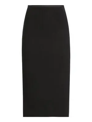 Dolce & Gabbana Wool Crepe Calf-length Pencil Dress Skirts - Black