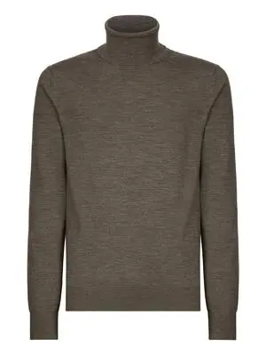 Dolce & Gabbana Extra-fine Cashmere Turtleneck Sweater Sweaters And Cardigans Gray Cashmere - Grey