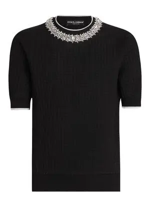 Dolce & Gabbana Cotton Crewneck Pullover Sweaters And Cardigans - Black
