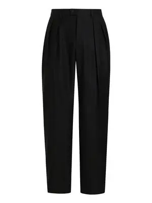 Dolce & Gabbana Wool Gabardine Trousers - Black