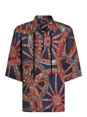 Dolce & Gabbana Carretto-print Hawaii Linen Shirt Shirts - Multicolor