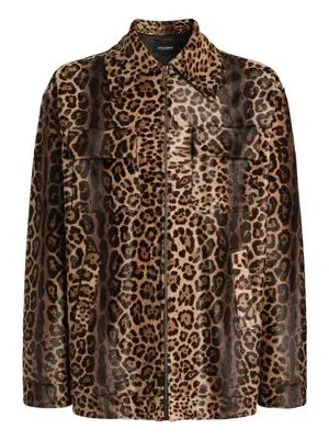 Dolce & Gabbana Leopard-print Pony Shirt Jacket - Multicolor