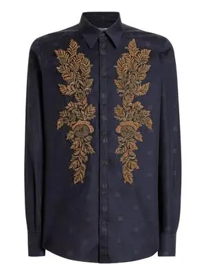Dolce & Gabbana Logo-print Martini Poplin Shirt Shirts - Multicolor