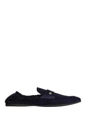 Dolce & Gabbana Dolce & Gabbana Suede Slip On Slippers Blue