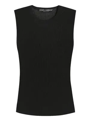 Dolce & Gabbana Viscose Tank Top Sweaters And Cardigans - Black