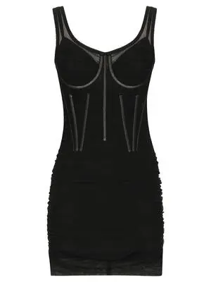 Dolce & Gabbana Short Tulle Corset Dress - Black