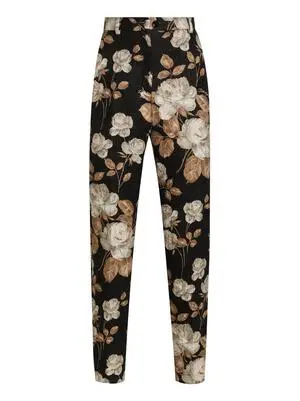 Dolce & Gabbana Vintage Rose- Brocade Trousers Pants And Shorts - Print