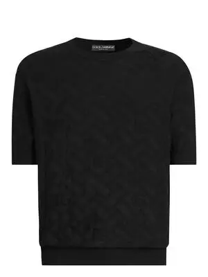 Dolce & Gabbana Micro-dot Stitch Silk Pullover - Black