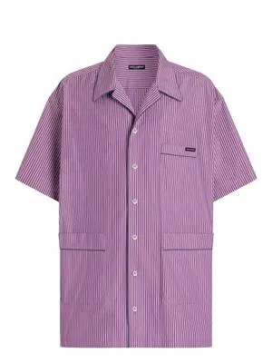Dolce & Gabbana Hawaii Striped Poplin Shirt Shirts - Multicolor
