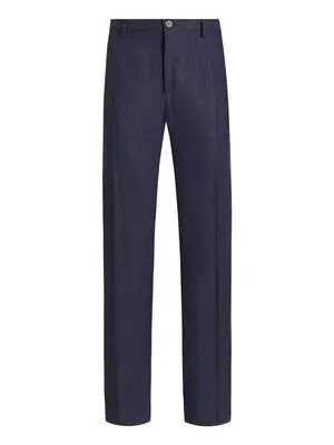 Dolce & Gabbana Tailored Linen Trousers - Blue