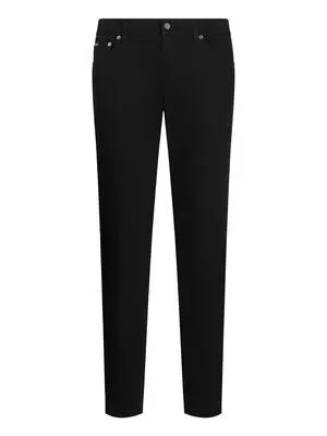 Dolce & Gabbana Washed Black Slim-fit Stretch Jeans Denim Multi-colored Cotton - Multicolor