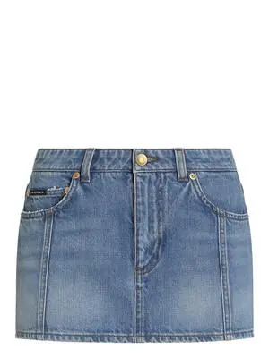Dolce & Gabbana Denim Miniskirt Denim And Jeans Multi-colored - Multicolor