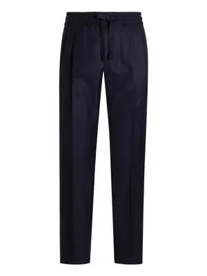 Dolce & Gabbana Garment-dyed Wool Joggers - Blue