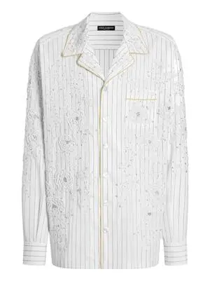 Dolce & Gabbana Cotton And Silk Vanity Shirt With Embroidery Shirts Multi-colored - Multicolor