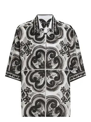 Dolce & Gabbana Majolica-print Hawaii Linen Shirt Shirts - Multicolor