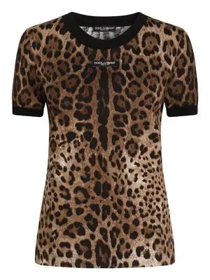Dolce & Gabbana Leopard Jersey T-shirt - Print