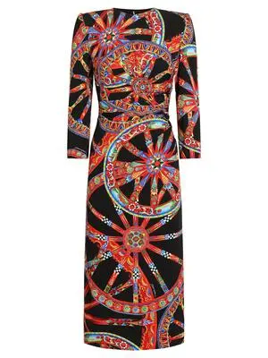 Dolce & Gabbana Carretto-print Charmeuse Dress Dresses - Multicolor