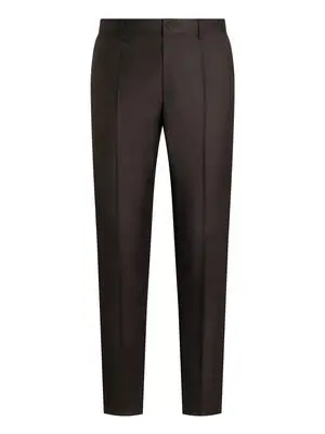 Dolce & Gabbana Virgin Wool Tailored Trousers - Brown