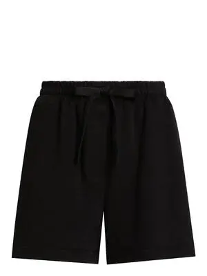 Dolce & Gabbana Fleece Shorts With Dg Embroidery Pants And Shorts - Black