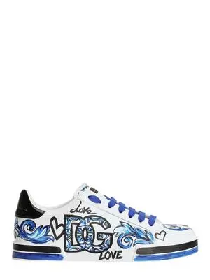 Dolce & Gabbana Calfskin Portofino Light Sneakers - Multicolor