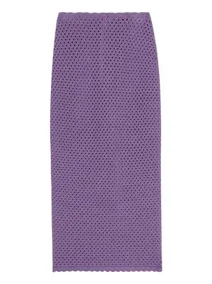 Dolce & Gabbana Calf-length Crochet Skirt Skirts - Purple