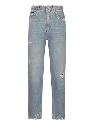 Dolce & Gabbana Cotton Denim Amber Jeans Denim And Jeans Multi-colored Cotton - Multicolor