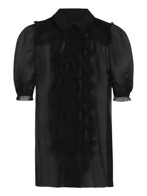 Dolce & Gabbana Chiffon Shirt Shirts And Tops Silk - Black