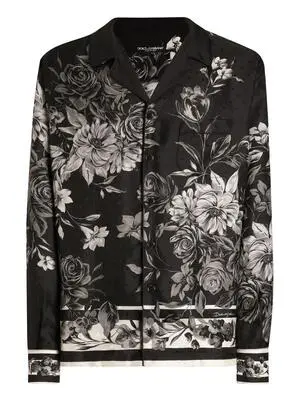 Dolce & Gabbana Flower Bouquet-print Jacquard Twill Shirt Shirts - Multicolor