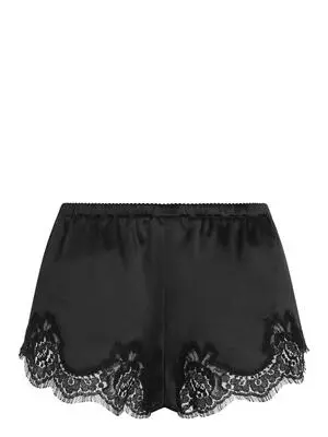 Dolce & Gabbana ショートパンツ サテン レース - Underwear Silk 4 Black