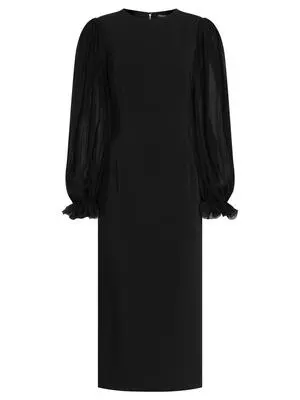 Dolce & Gabbana Structured Cady Dress Dresses Viscose - Black