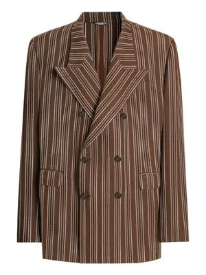 Dolce & Gabbana Double-breasted Jacket In Pinstripe Suits And Blazers Multi-colored - Multicolor