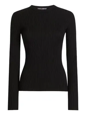 Dolce & Gabbana Wool Pullover Sweaters And Cardigans - Black