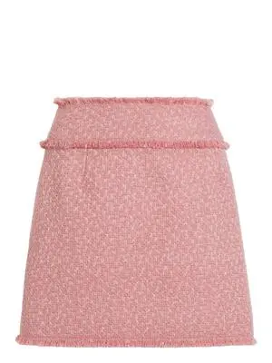 Dolce & Gabbana Wool Raschel Tweed Miniskirt Skirts - Pink