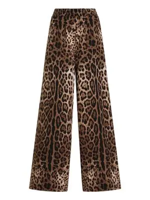 Dolce & Gabbana Leo- Fleece Trousers� Pants And Shorts Animal - Print