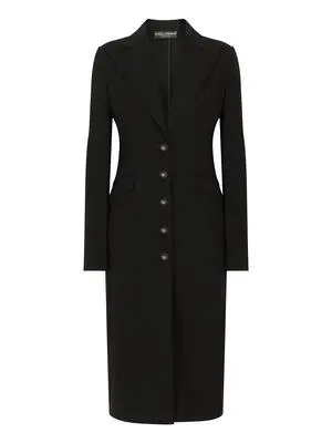 Dolce & Gabbana Jersey Milano Rib Coat Dresses Viscose - Black