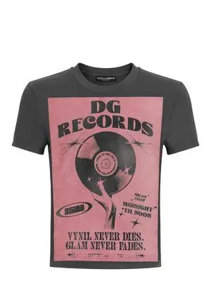Dolce & Gabbana Jersey T-shirt With Print - Grey