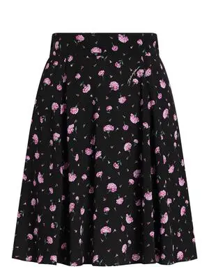 Dolce & Gabbana Carnations-print Silk Canvas Skirt Skirts - Multicolor