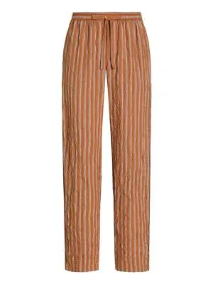 Dolce & Gabbana Dolce & Gabbana Crinkled Striped Fabric Vanity Trousers Multicolor