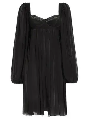 Dolce & Gabbana Chiffon Dress Dresses Silk - Black