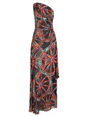 Dolce & Gabbana Carretto-print One-shoulder Twill Dress Dresses - Multicolor
