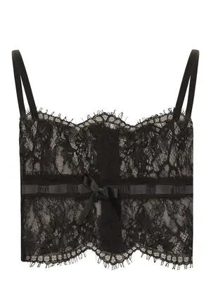 Dolce & Gabbana Lace Lingerie Top Underwear - Black
