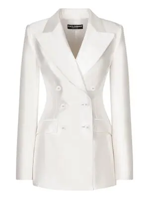 Dolce & Gabbana Giacca Blazers Silk - White