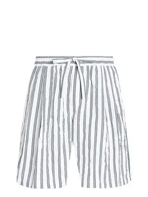 Dolce & Gabbana Crinkled Striped Poplin Jogging Boxers Pants And Shorts - Multicolor