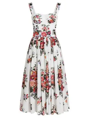 Dolce & Gabbana Flower Bouquet-print Cotton Dress Dresses - Multicolor