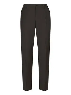 Dolce & Gabbana Stretch Cotton Tailored Trousers - Grey