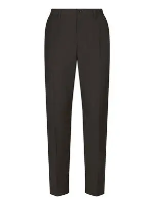 Dolce & Gabbana Stretch Cotton Dg Patch Trousers - Grey