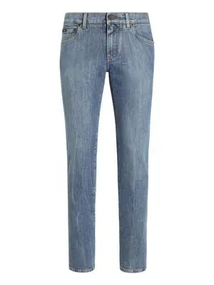 Dolce & Gabbana Slim Fit Denim Trousers - Multicolor
