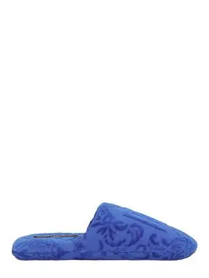 Dolce & Gabbana Jacquard Cotton Terry Slippers Cotton Slippers - Multicolor